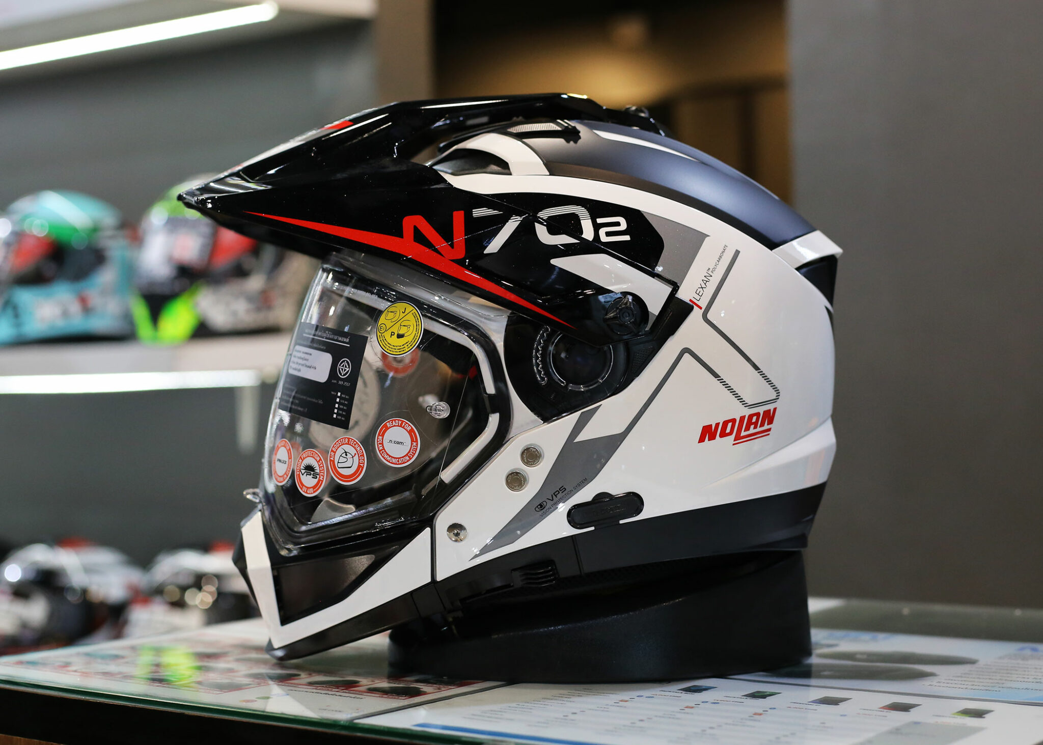 หมวกกันน็อค NOLAN N70-2 X Bungee Flat White – MoreThanBikeShop