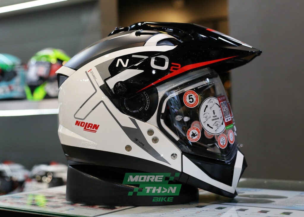 หมวกกันน็อค NOLAN N70-2 X Bungee Flat White – MoreThanBikeShop