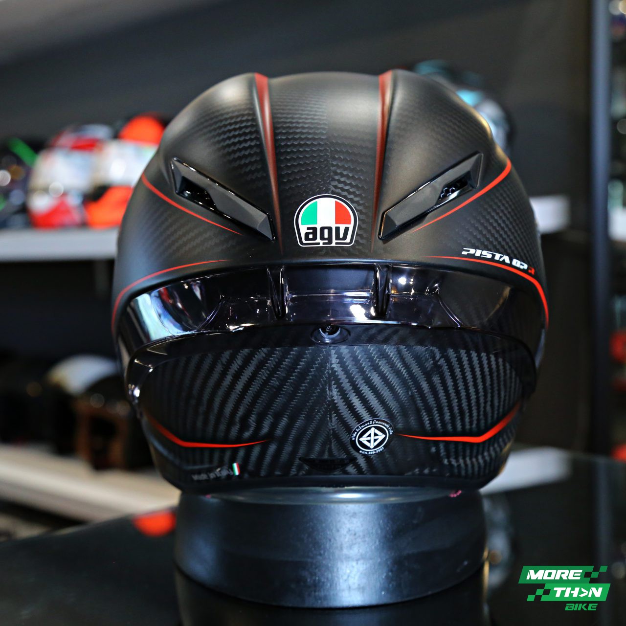 หมวกกันน็อค AGV รุ่น Pista GP R Granpremio Carbon Matt Red (สีด้าน ...
