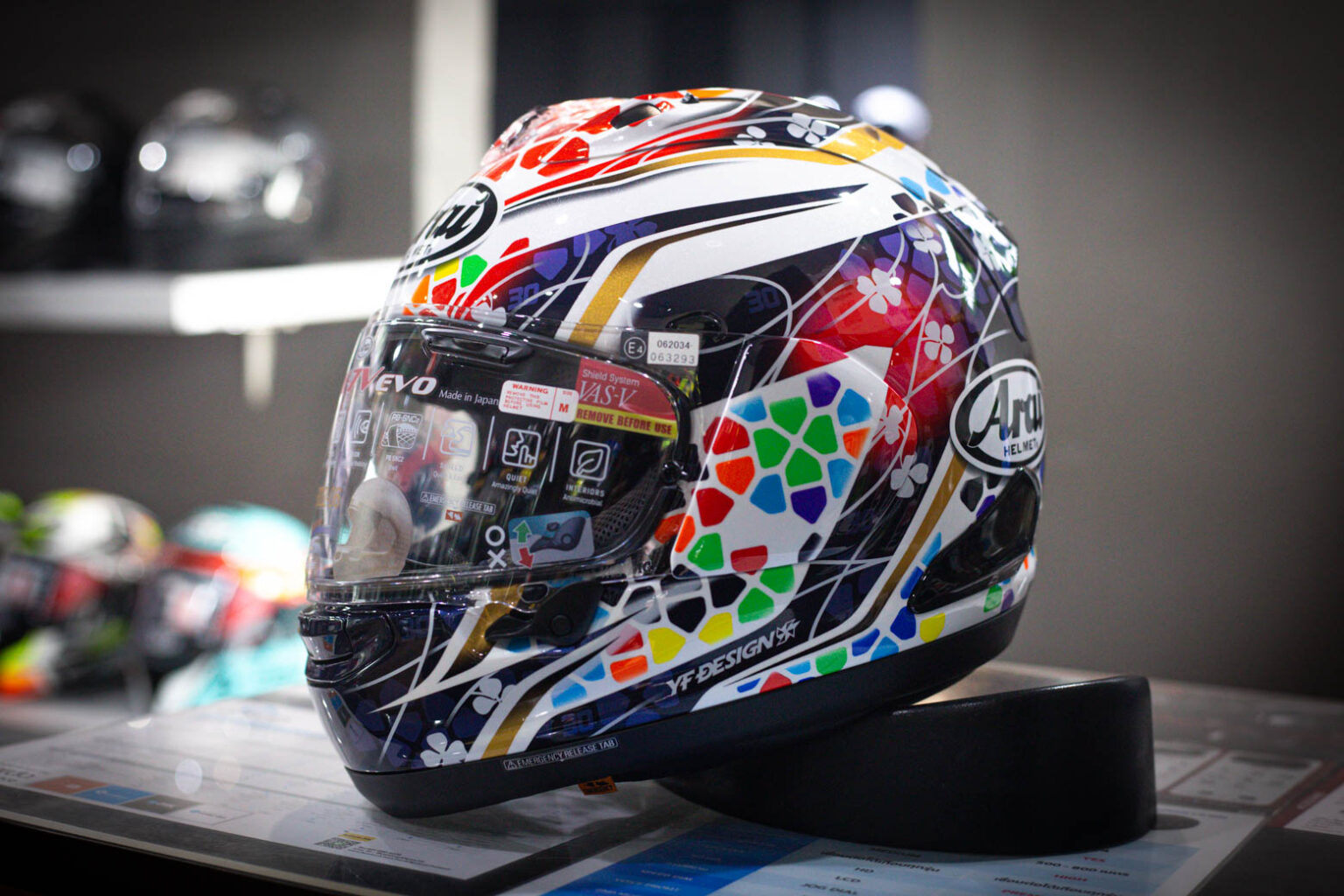 หมวกกันน็อค ARAI รุ่น RX-7V EVO ลาย Nakagami GP2 – MoreThanBikeShop